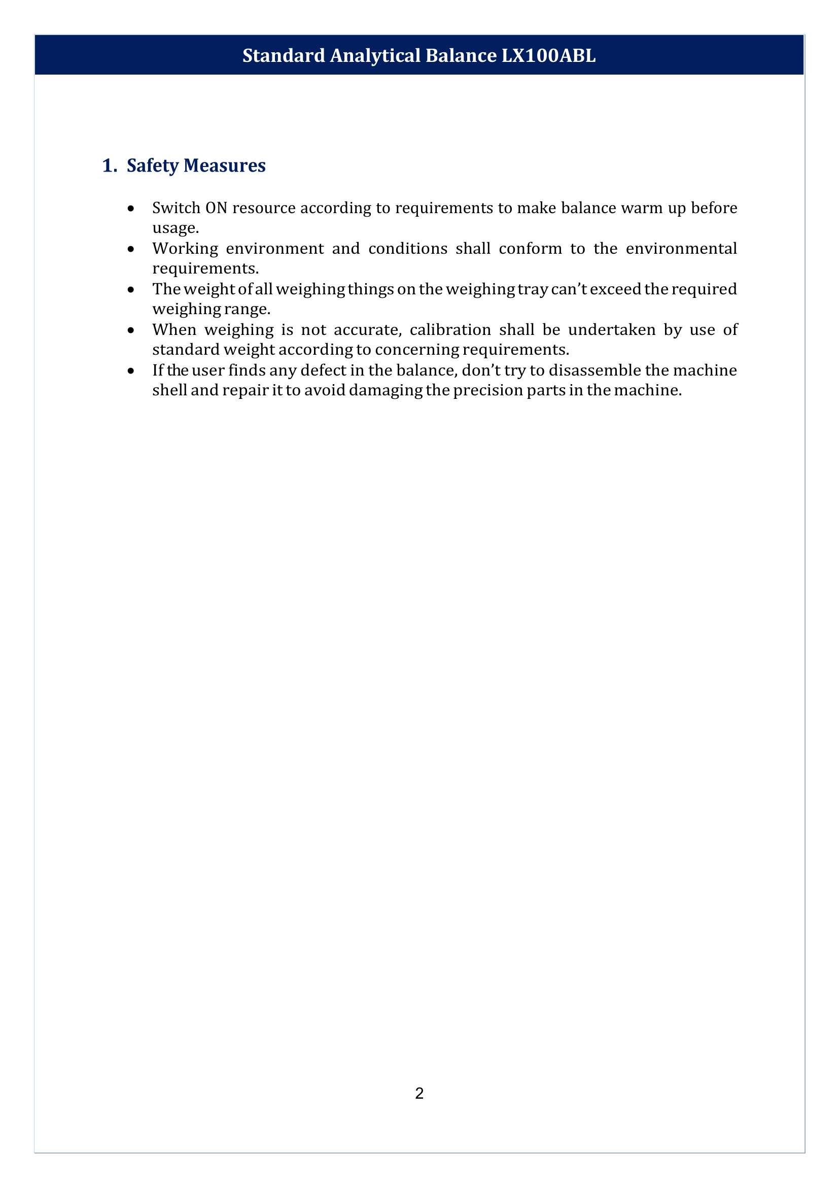 Standard Analytical Balance LX100ABL Manual | Labdex