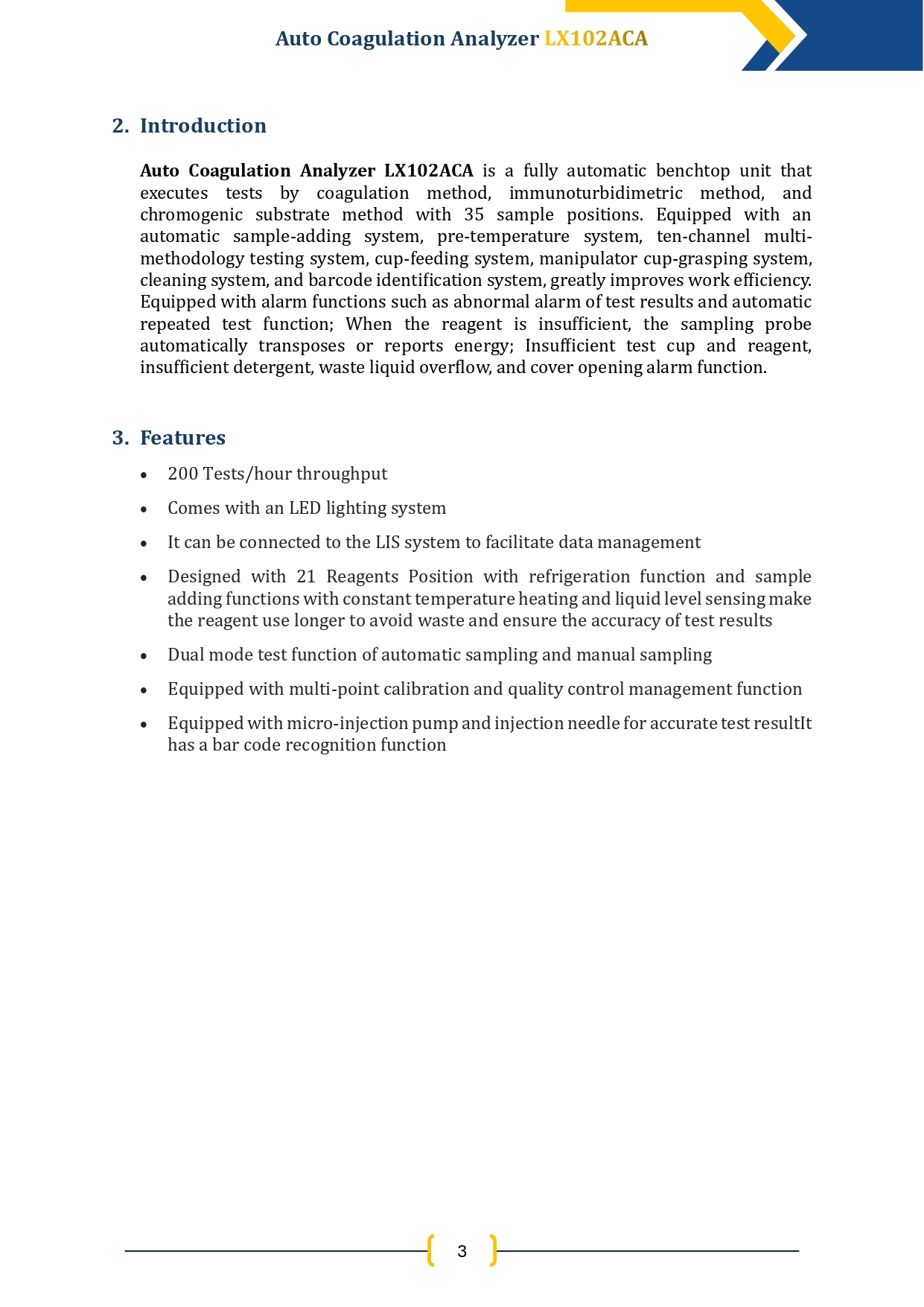 Auto Coagulation Analyzer LX102ACA Manual | Labdex